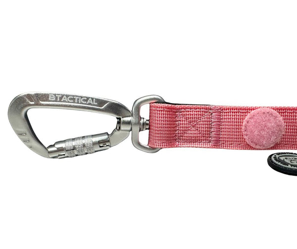Nylon BTactical™ Carabiner Clip Lead | Pretty Pink | Winston and Porter